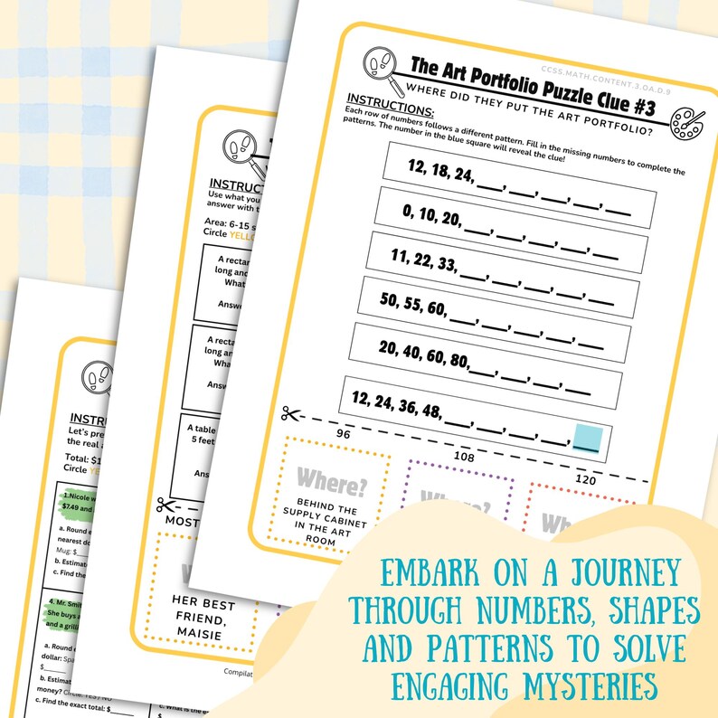 3rd Grade Math June Mystery Activities | Detective Games - Etsy