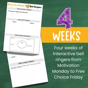 3rd Grade Back to School Bell Ringers Printable Worksheets Slide Deck ...