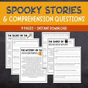 Spooky Halloween Reading Comprehension Worksheet Printable, Reading ...