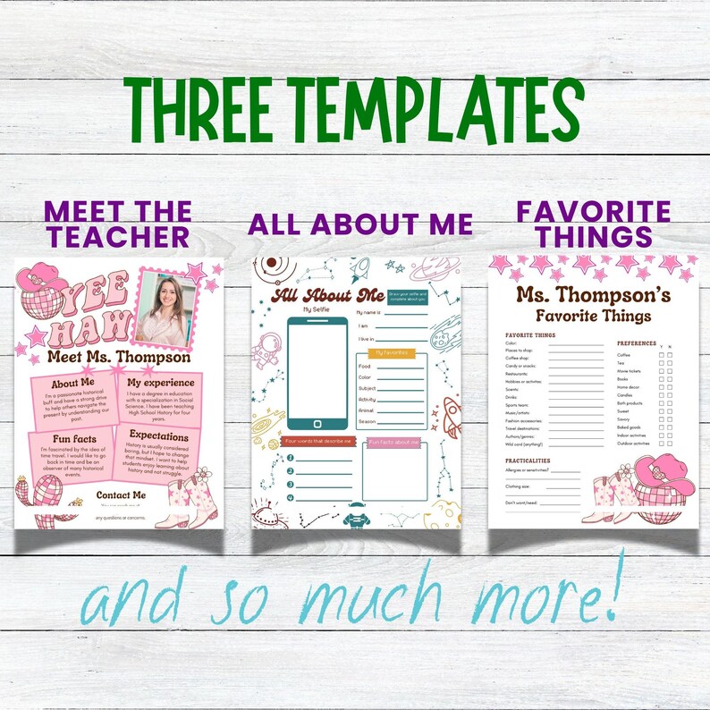 Western Teacher Bundle | Back to School Canva Templates - Etsy