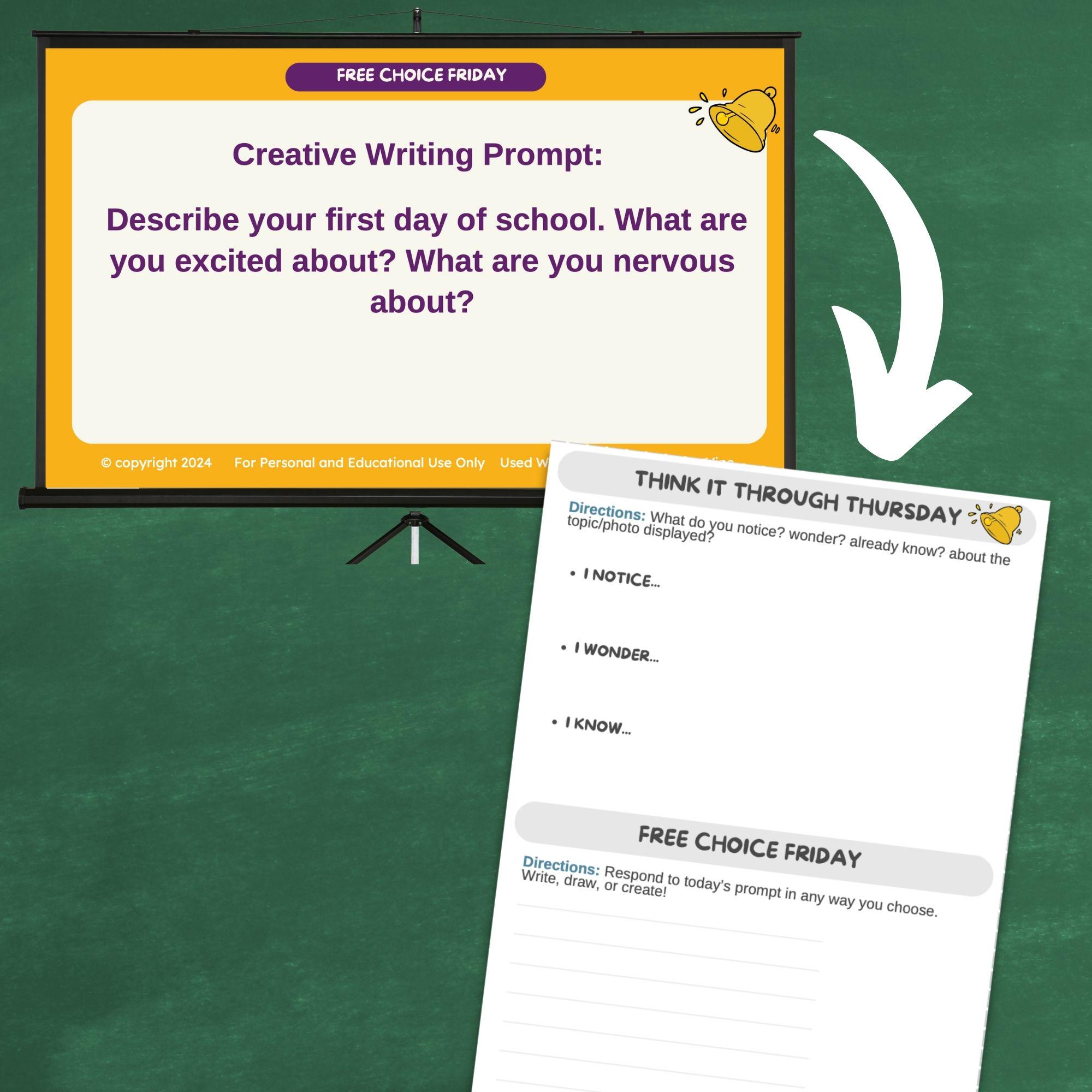 3rd Grade Back to School Bell Ringers Printable Worksheets Slide Deck ...