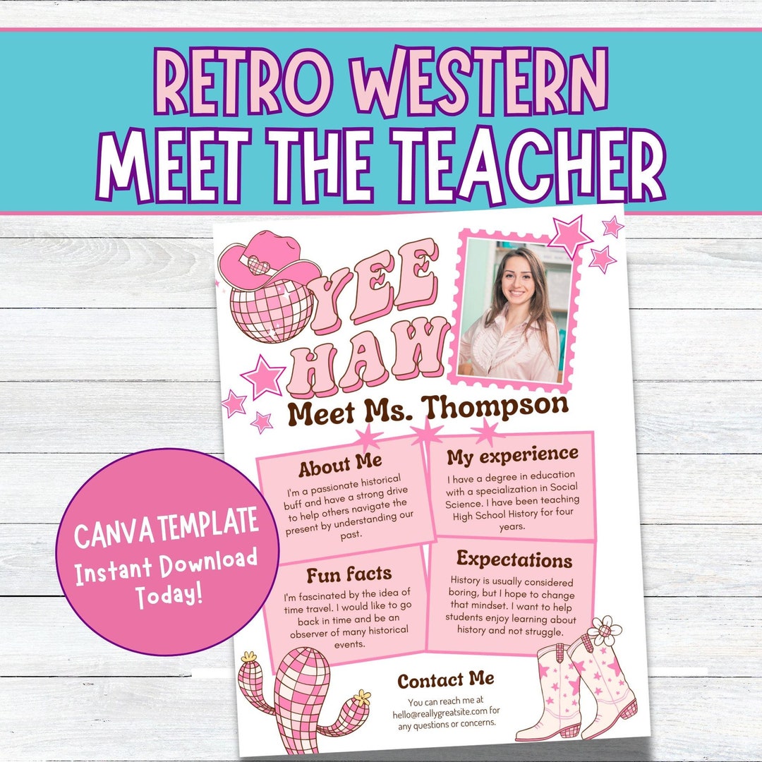 Western Meet the Teacher Canva Template | Back to School Letter - Etsy