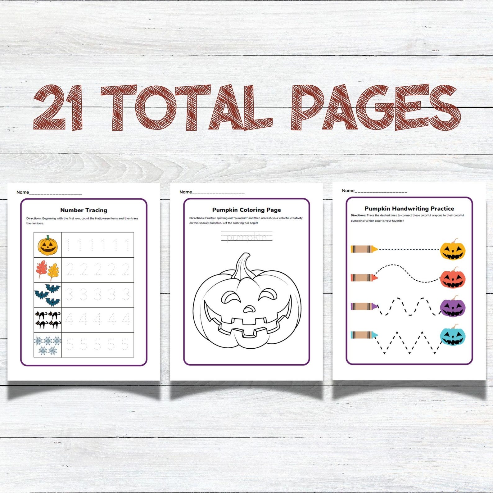 Preschool Halloween Printable Worksheet Activity Bundle for Kids Fun ...