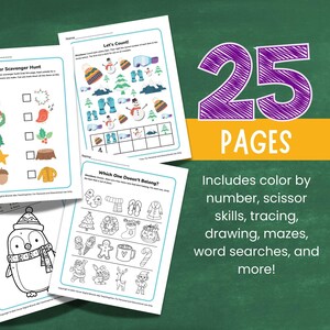 Prek-k Winter Break Activity Packet | Creative Projects - Etsy