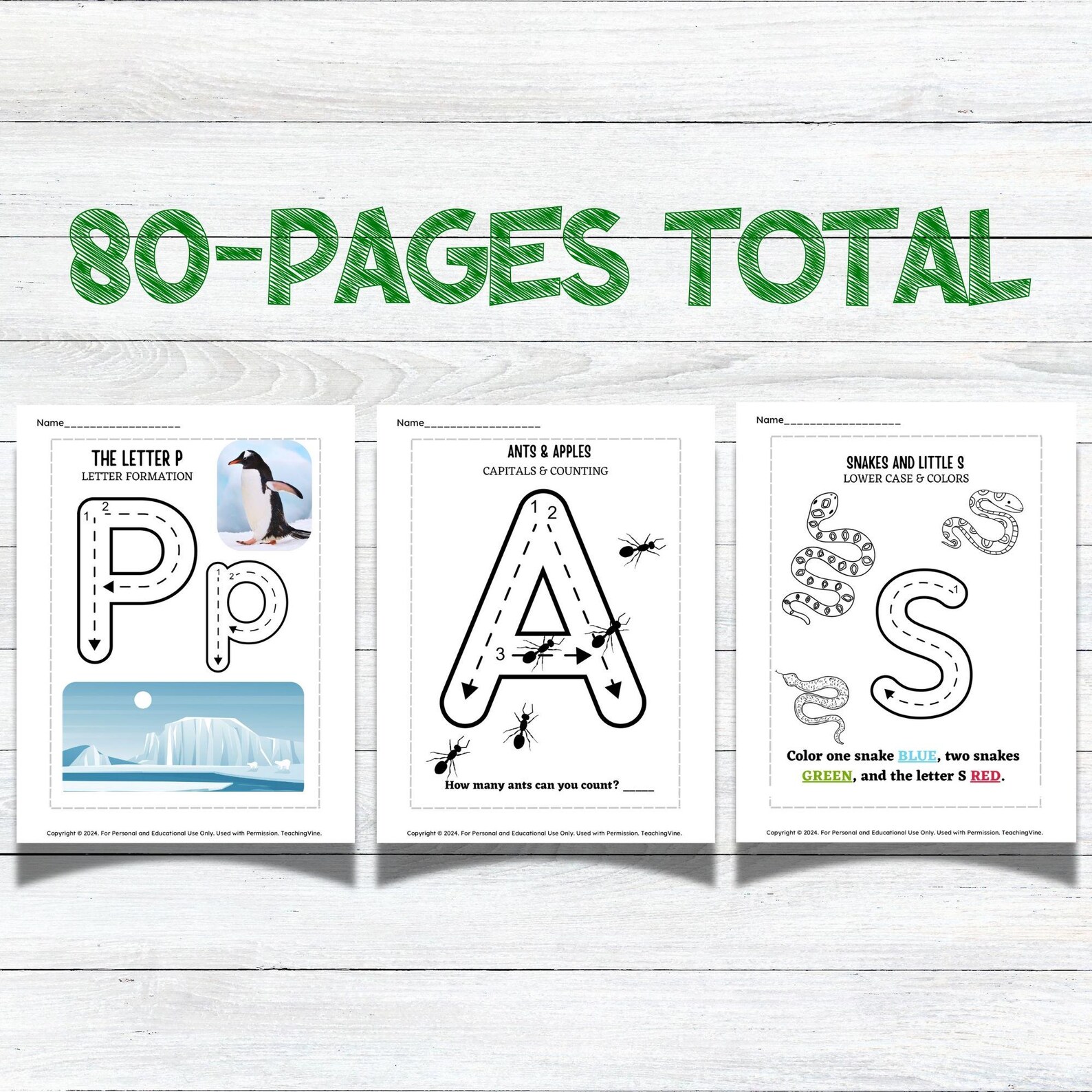 ABC Alphabet Letters Worksheet Bundle Phonics Printable Activities ...