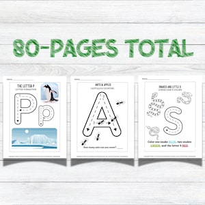 ABC Alphabet Letters Worksheet Bundle Phonics Printable Activities ...