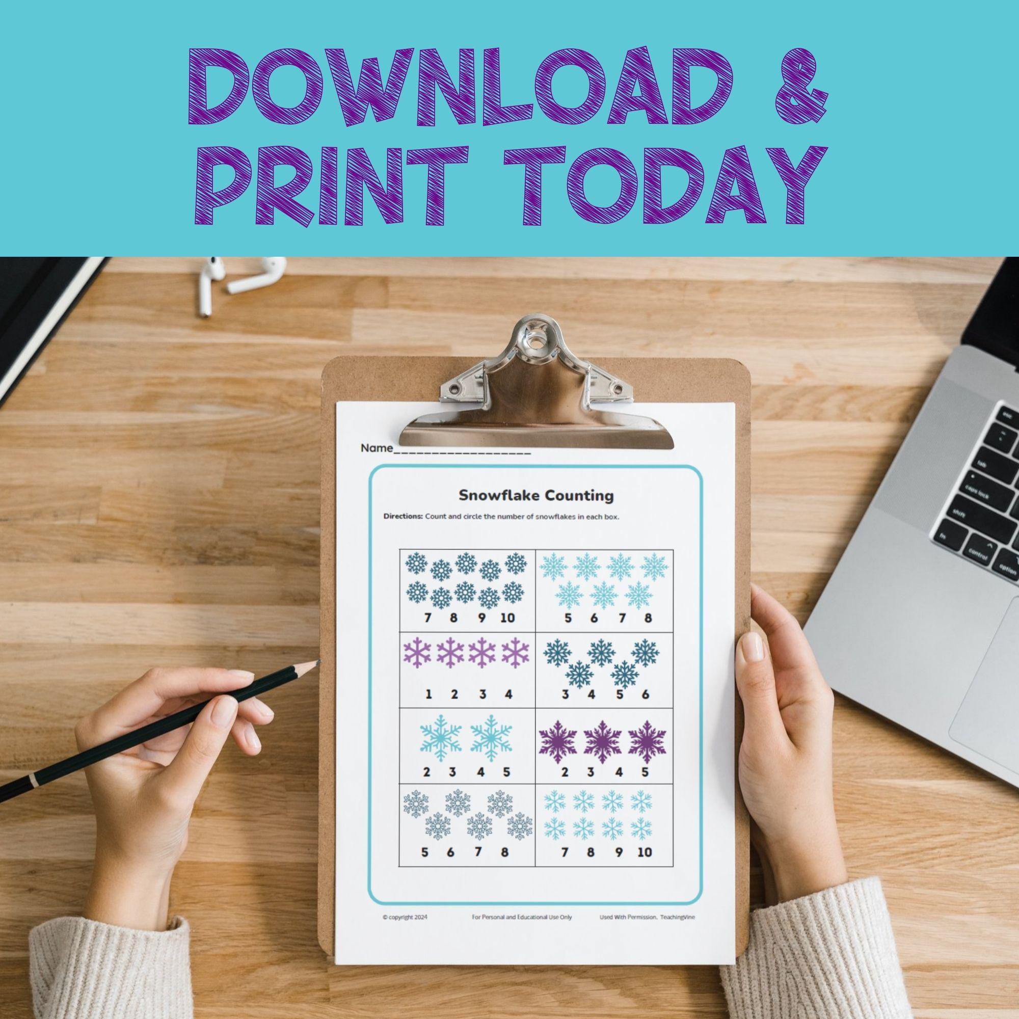 Preschool Learning Bundle for Kids - Printable Winter Theme Classroom ...