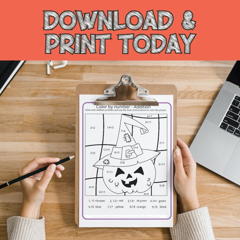 K-2nd Grade Halloween Color by Number | Creative Projects - Etsy