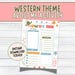 Western Theme All About Me Printable Activity Teacher First Day of ...
