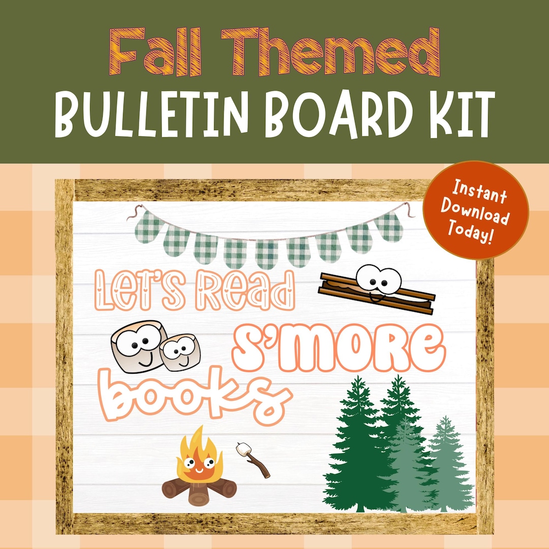 Let's Read S'more Books Printable Fall Bulletin Board Kit for Classroom ...