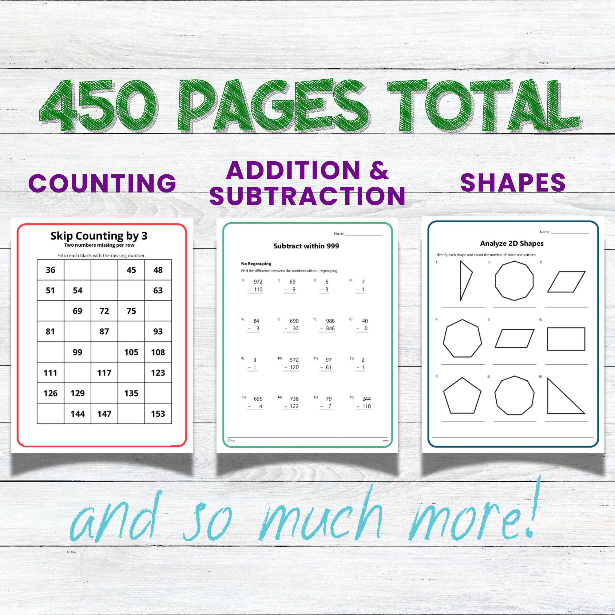 2nd Grade Summer Math Review | No-prep Learning - Etsy