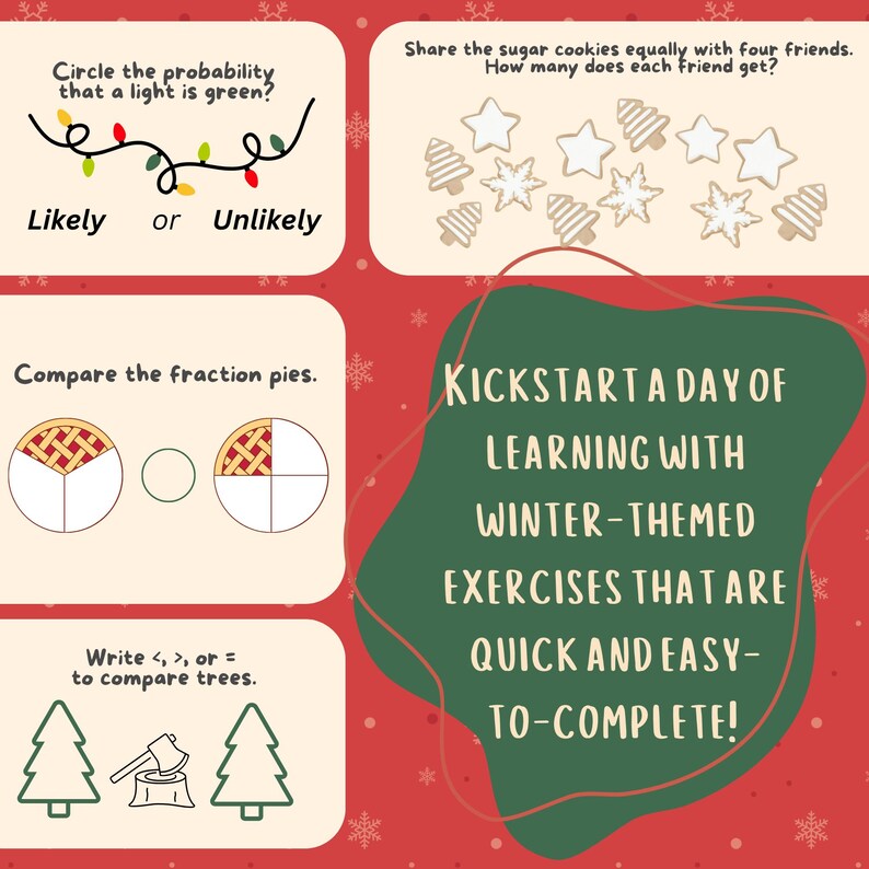 December Math Activities for 3rd Grade - Kickstart Corner Christmas ...