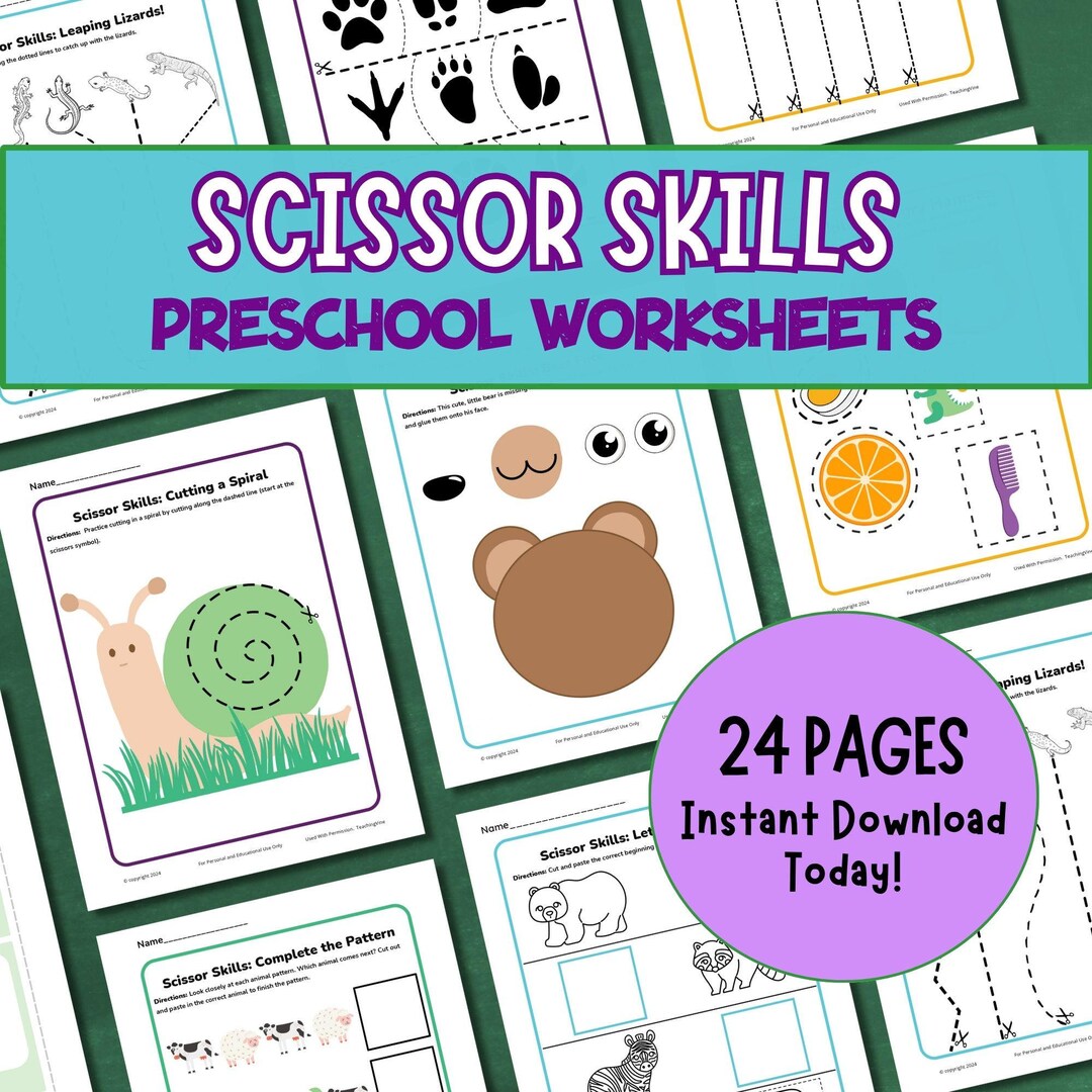 Prek Scissor Skills Fine Motor Activities | Creative Projects - Etsy