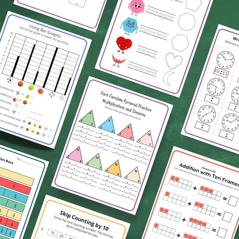 1st Grade Summer Math Review | No-prep Learning - Etsy