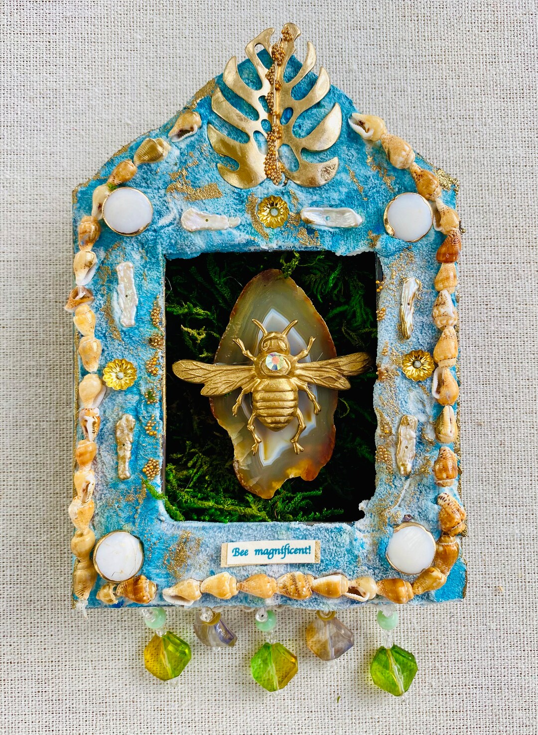 Bee Magnificent Mosaic Window Shrine/altar Nicho Sacred Art Spiritual ...