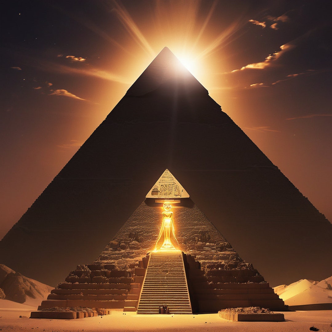 Goddess in Front of Her Pyramid - Etsy