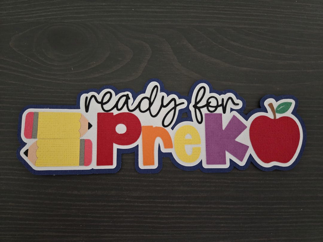 Pre-k School Scrapbook Embellishment Paper Piecing Die Cut - Etsy