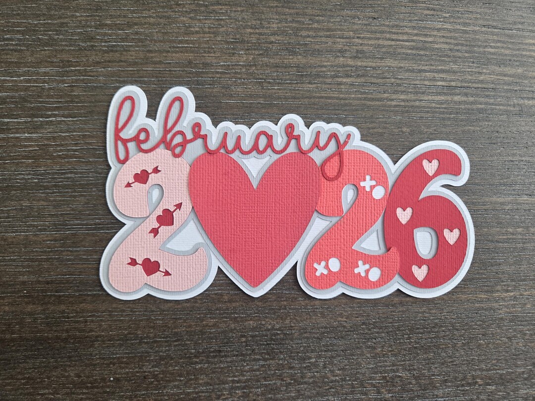 February 2026 Heart Valentine Handmade Made-to-order Paper Scrapbook ...