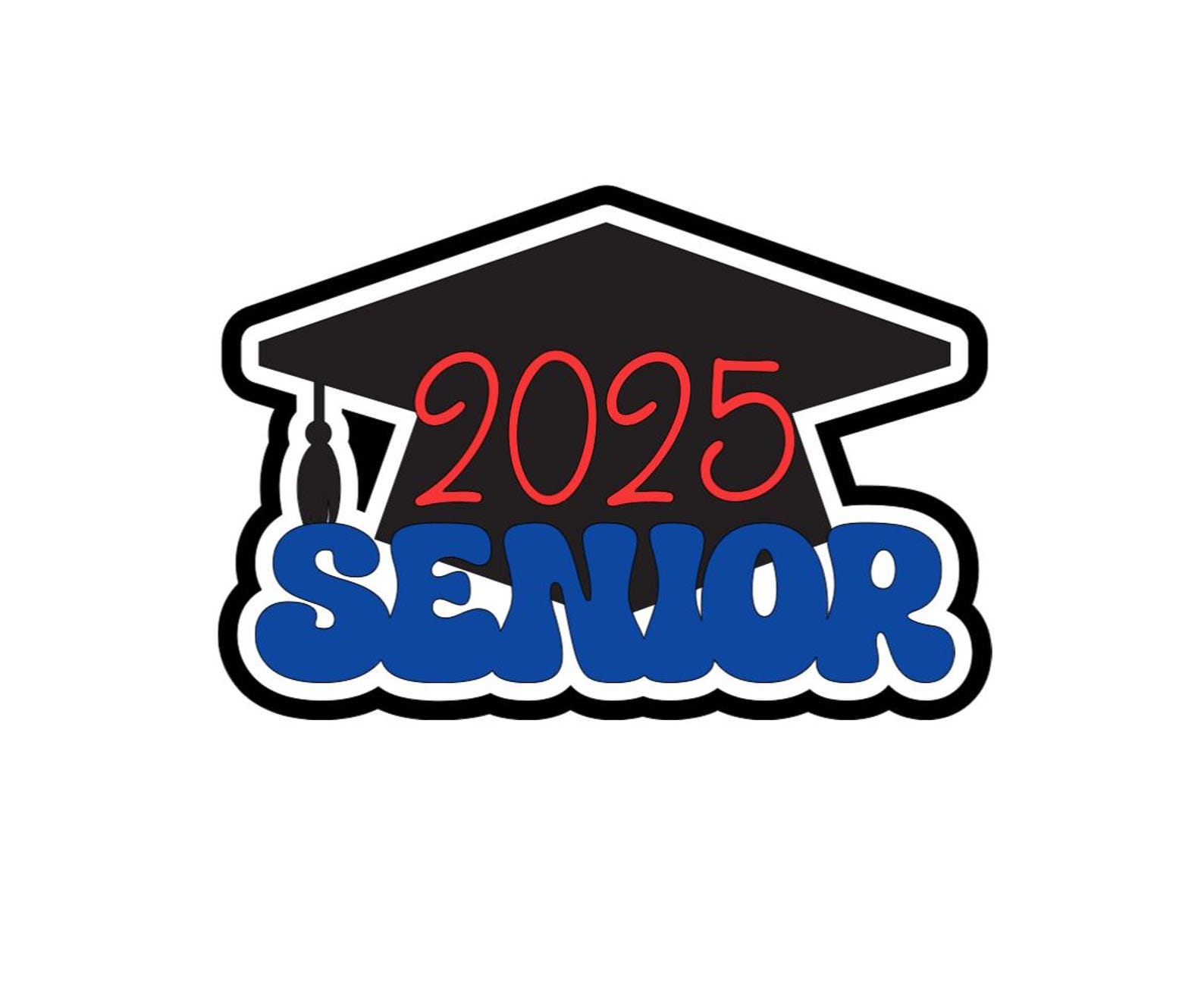 Senior 2025 Graduation Handmade Scrapbook Title Embellishment Paper ...