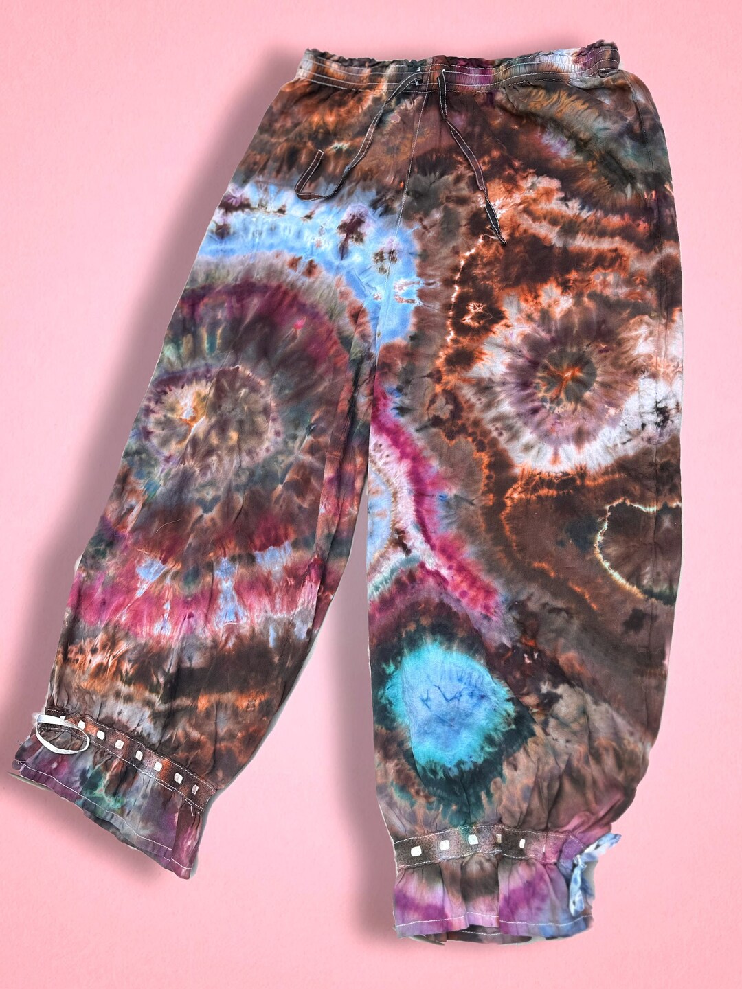 Ice-dyed Geode Style Parachute Pants - Etsy