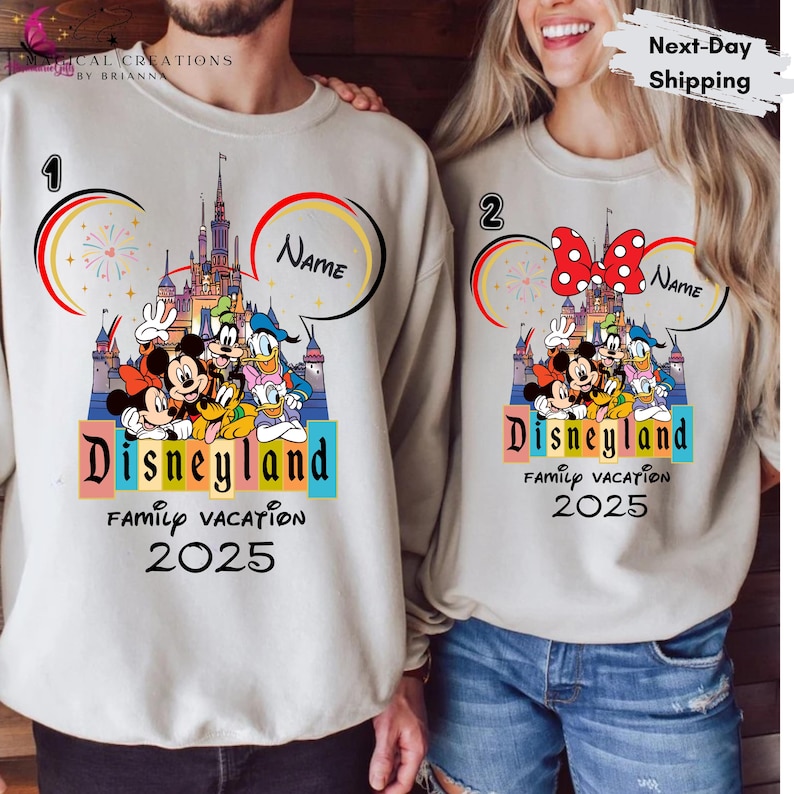 Disneyland Family Vacation 2025, Custom Disney Trip T-shirts, Matching Disney Family Shirt ...