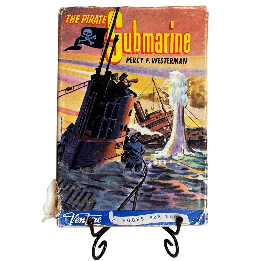 VTG 1945 Book "the Pirate Submarine" by Percy F. Westerman, HC, DJ - Etsy