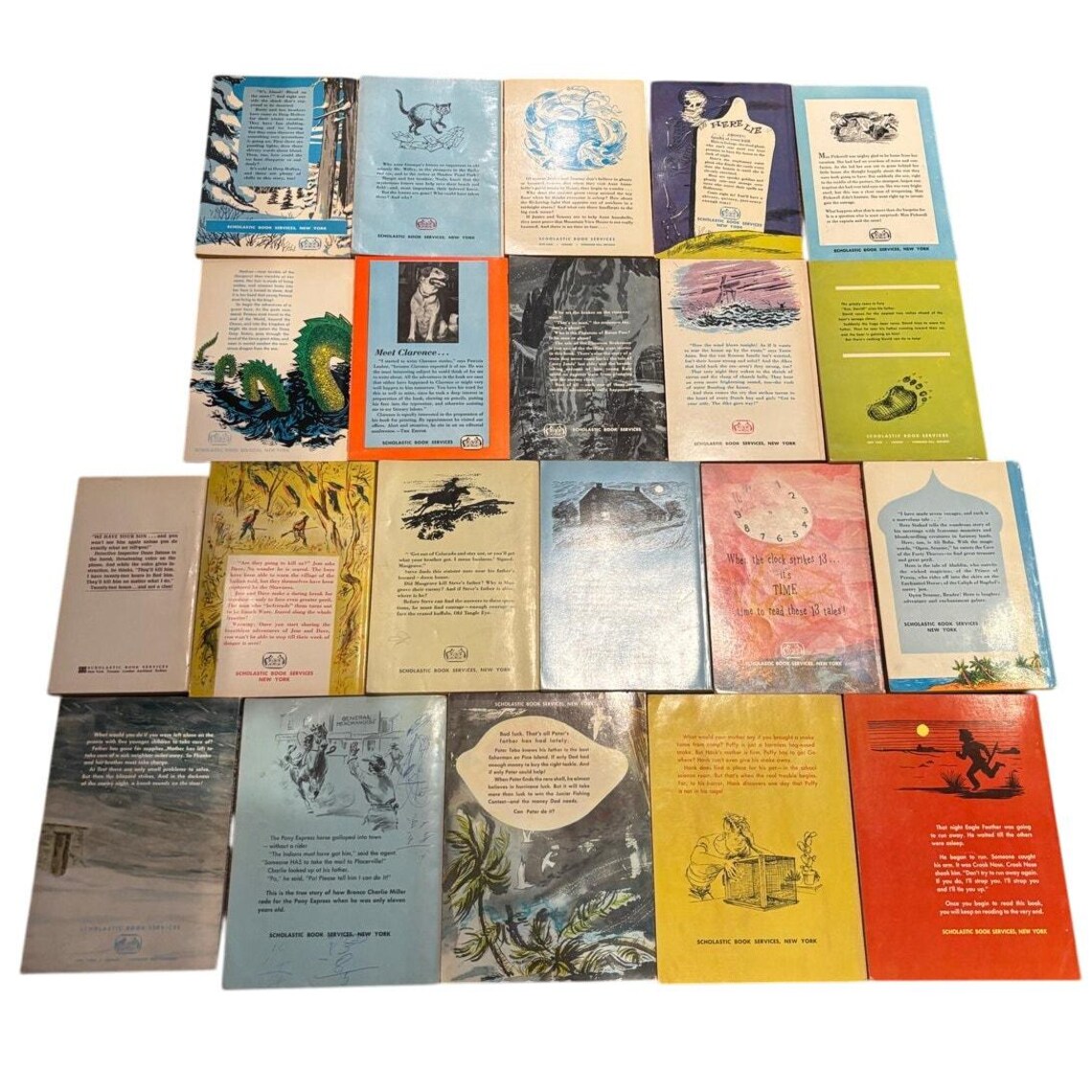 Vintage 1950's-60's's Lot of 21 Scholastic Paperback Kids' Books ...