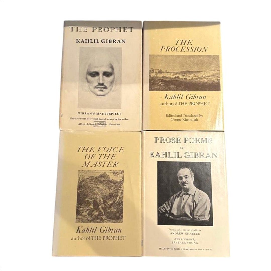 VTG Lot, 4 Kahil Gibran Books, Prophet, Procession, Voice of Master ...