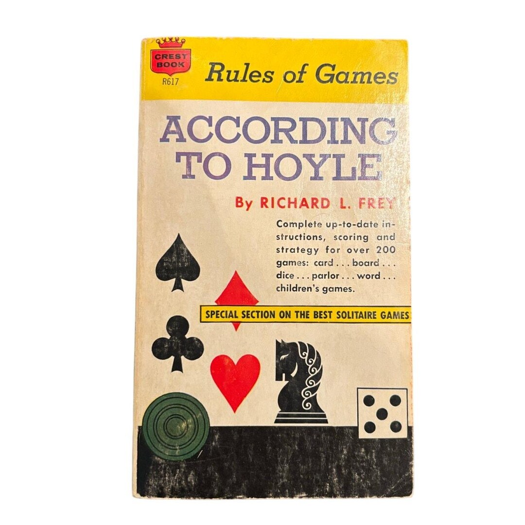 VTG 1965 Rules of Games According to Hoyle Book by Richard Frey, PB, VG ...