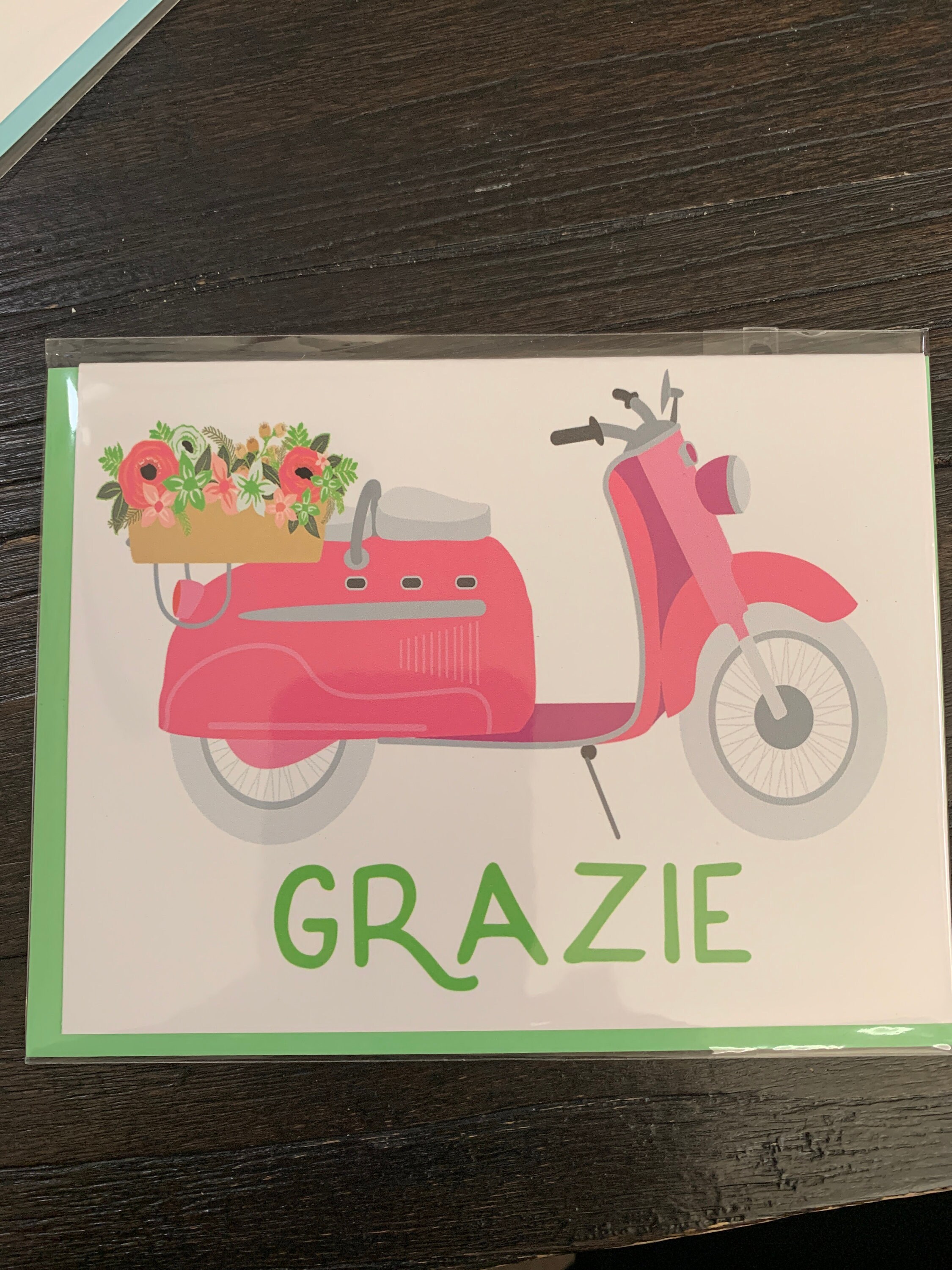 Grazie note card, thank you