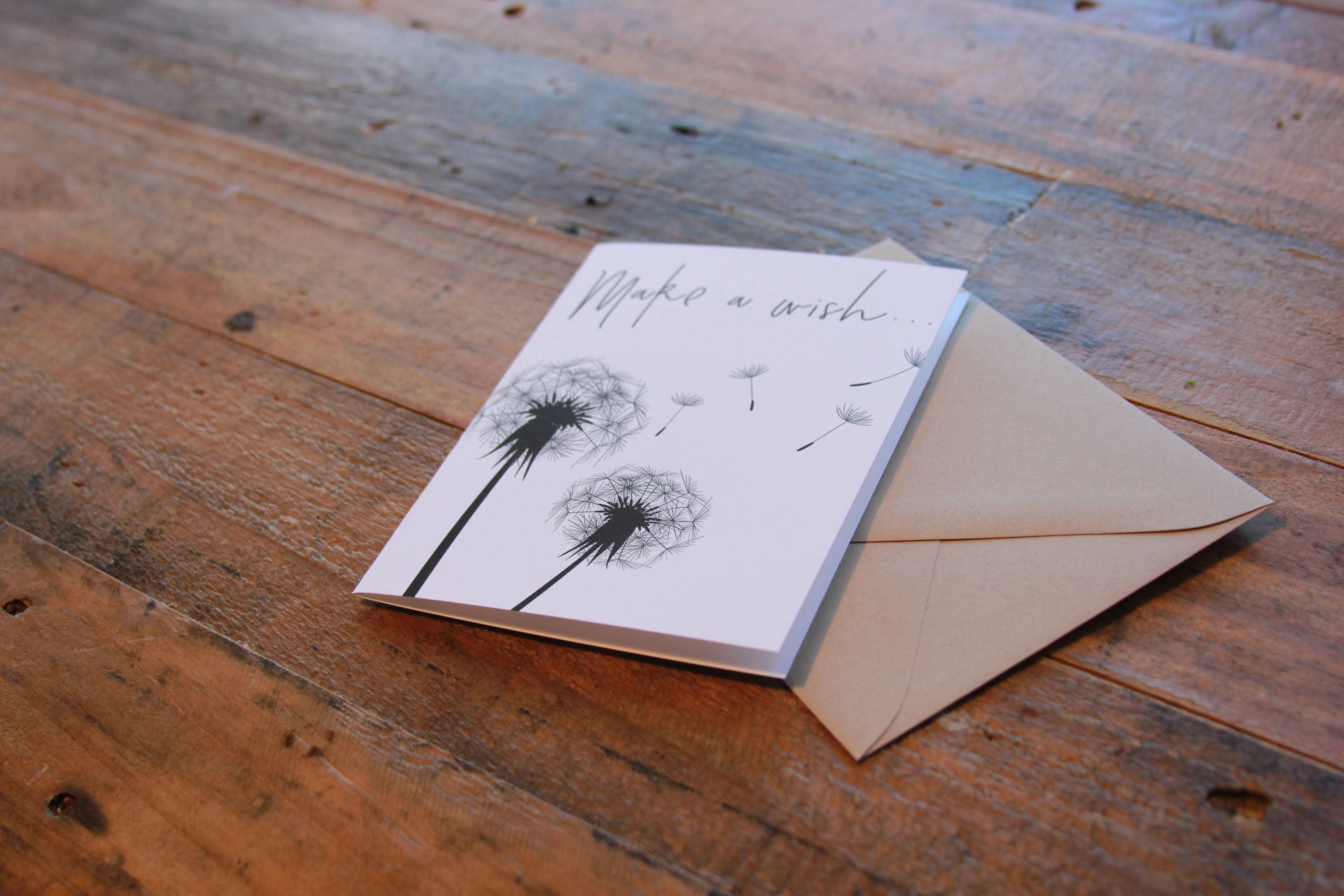 Dandelion Make a Wish Note Card