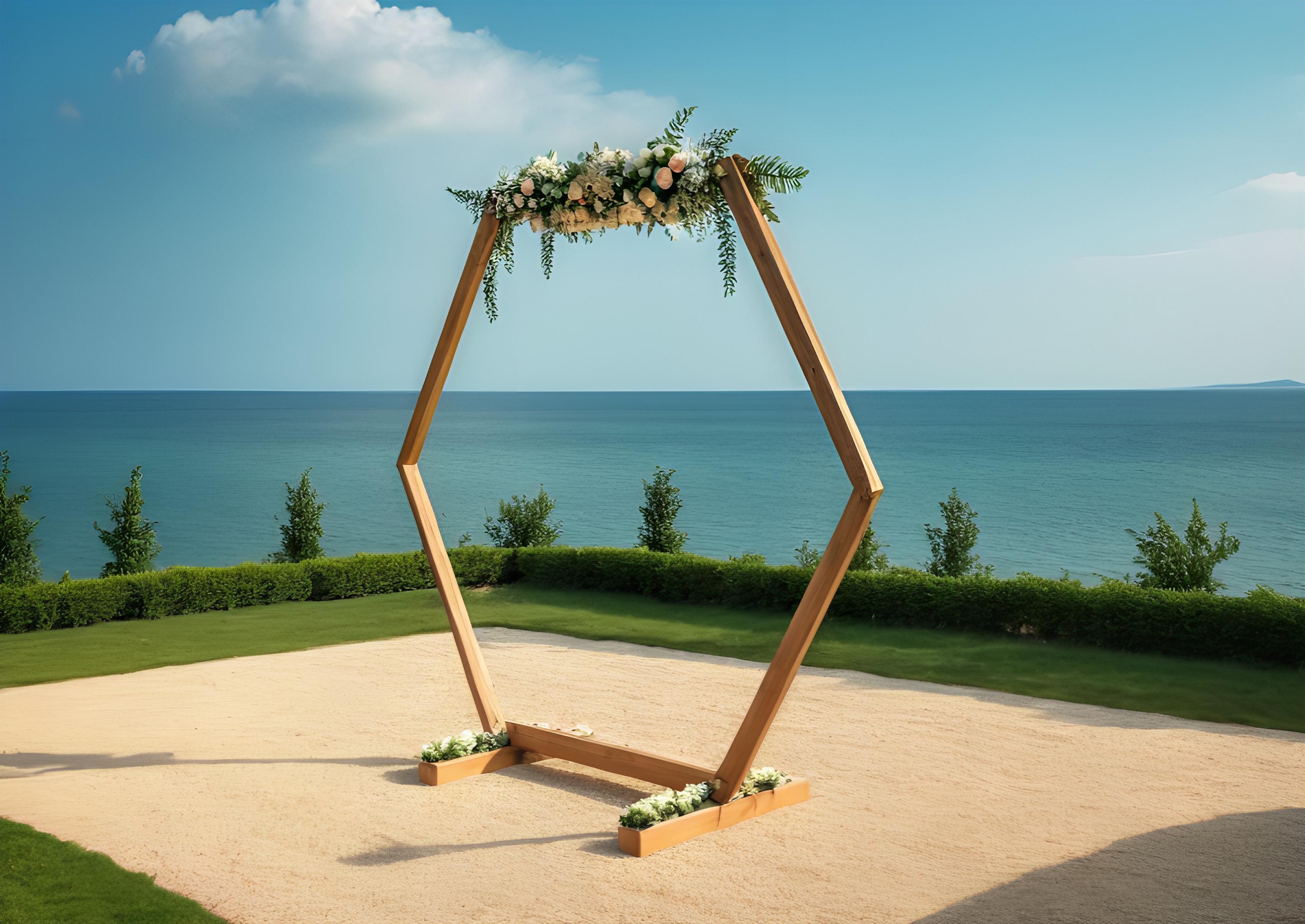DIY Wedding Arbor Build Plans, Wedding Arch Plans- Hexagon Archway Diy ...