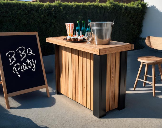 DIY Folding Coffee Bar Plan, Collapsible Event Bar, Outdoor Bar Plans ...