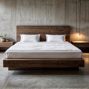 DIY Floating Bed Frame Build Plan- Queen Size Floating Bed- Minimalist ...