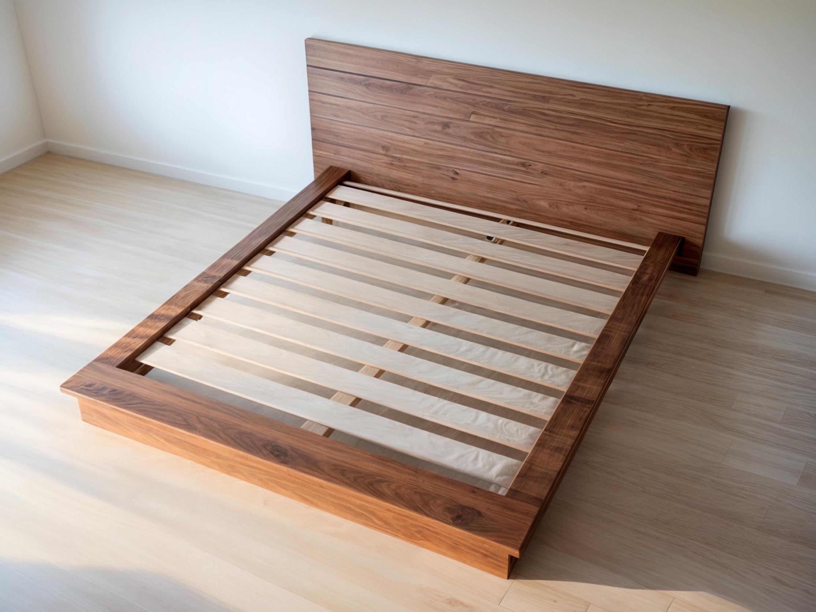 DIY Platform Bed Frame Build Plan PDF, Queen Size Platform Bed, Low Profile Bed Frame ...