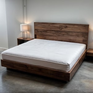 DIY Floating Bed Frame Build Plan- Queen Size Floating Bed- Minimalist ...