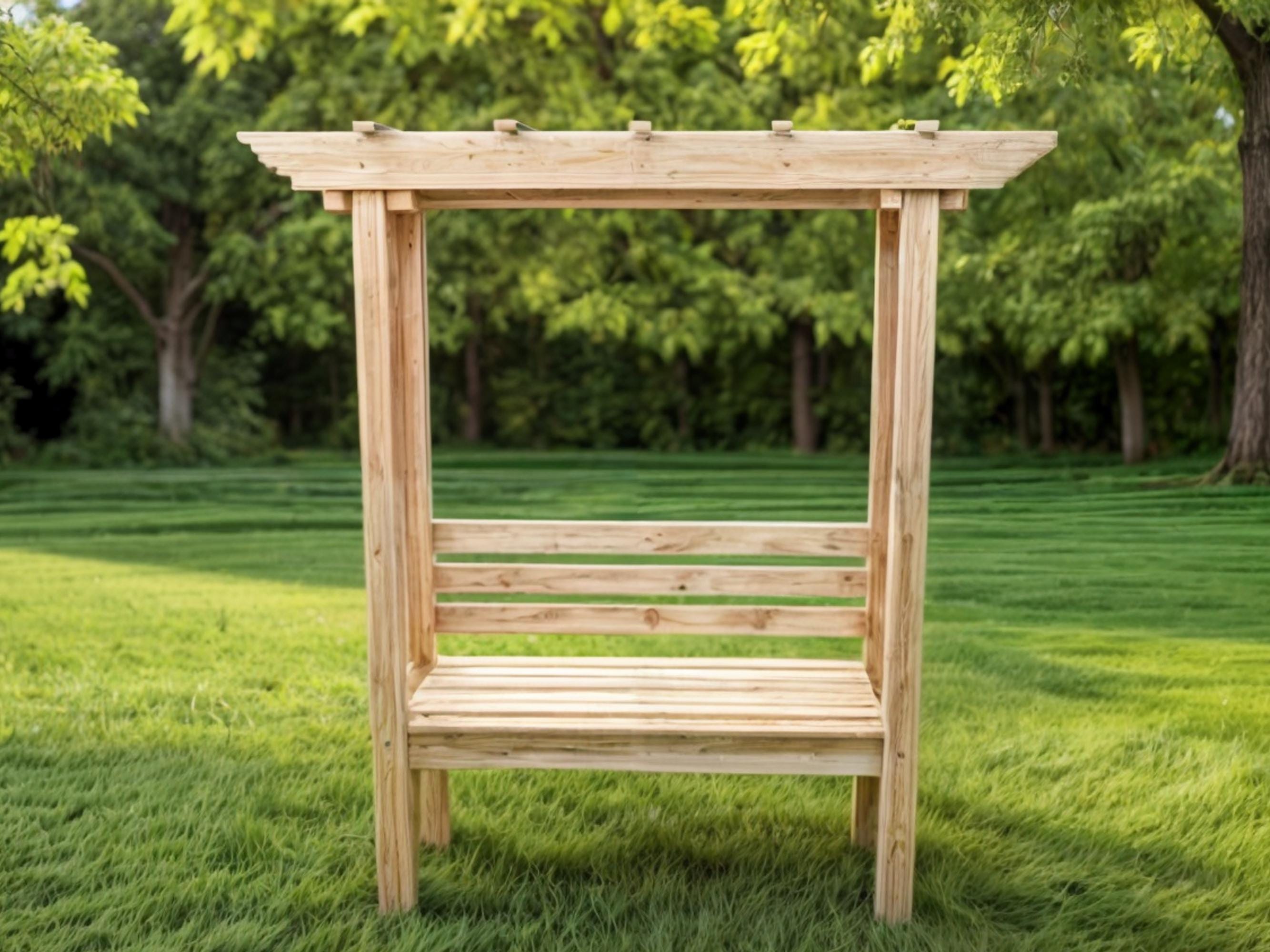 DIY Wood Arbor With Bench Plan Pdf, DIY Arbor Bench Plan, Garden Arbor ...