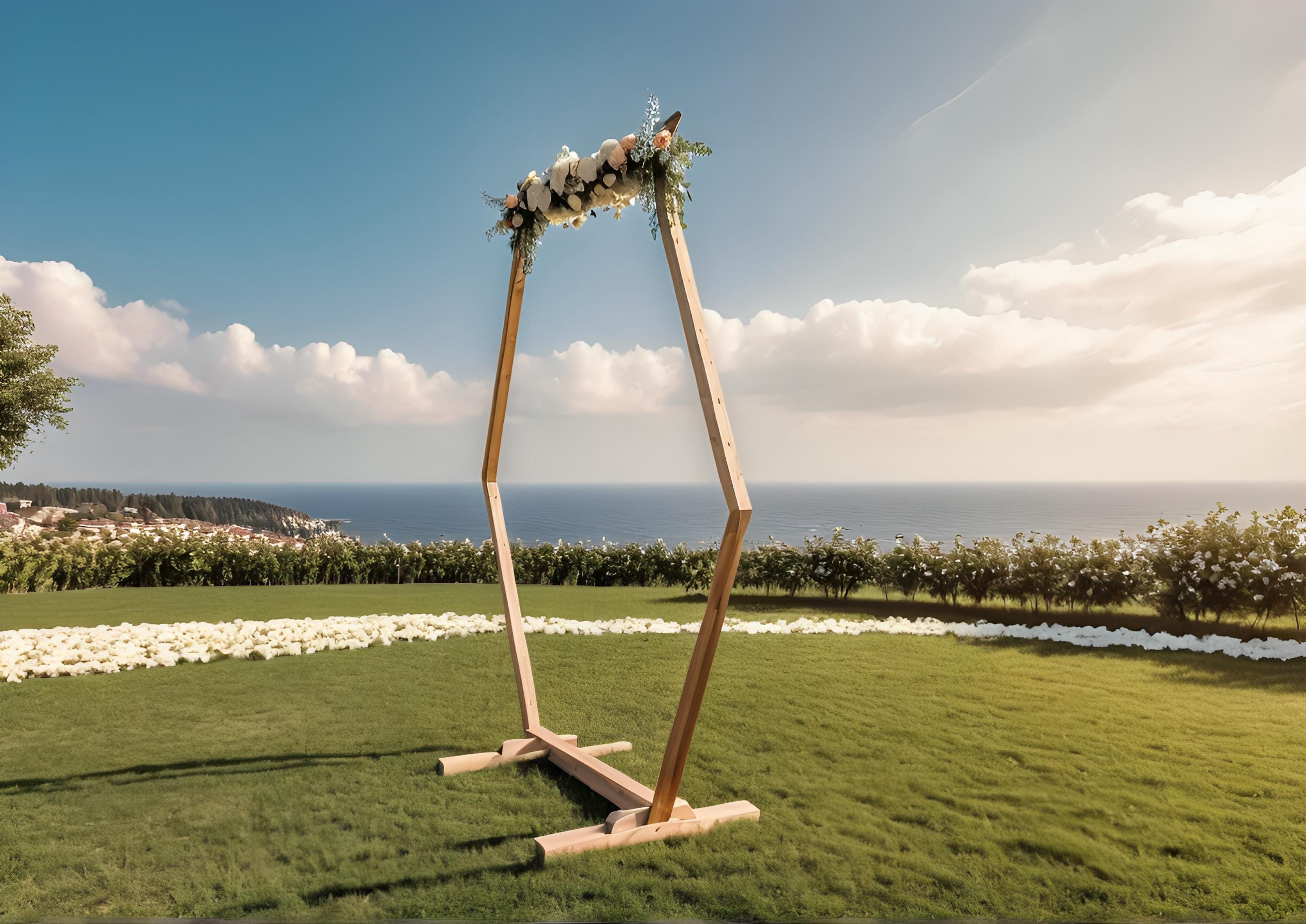 DIY Wedding Arbor Build Plans, Wedding Arch Plans- Hexagon Archway Diy ...