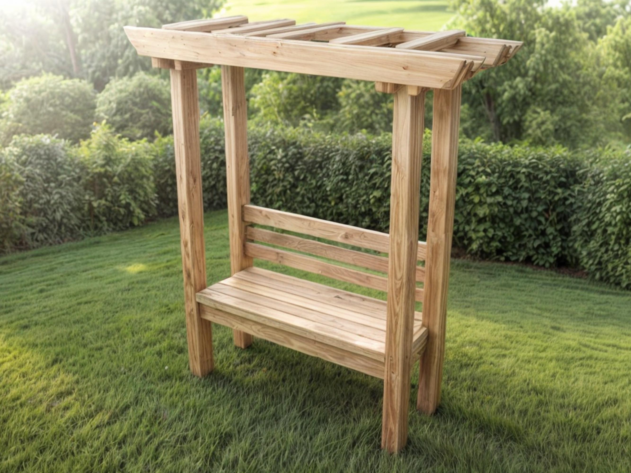 DIY Wood Arbor With Bench Plan Pdf, DIY Arbor Bench Plan, Garden Arbor ...