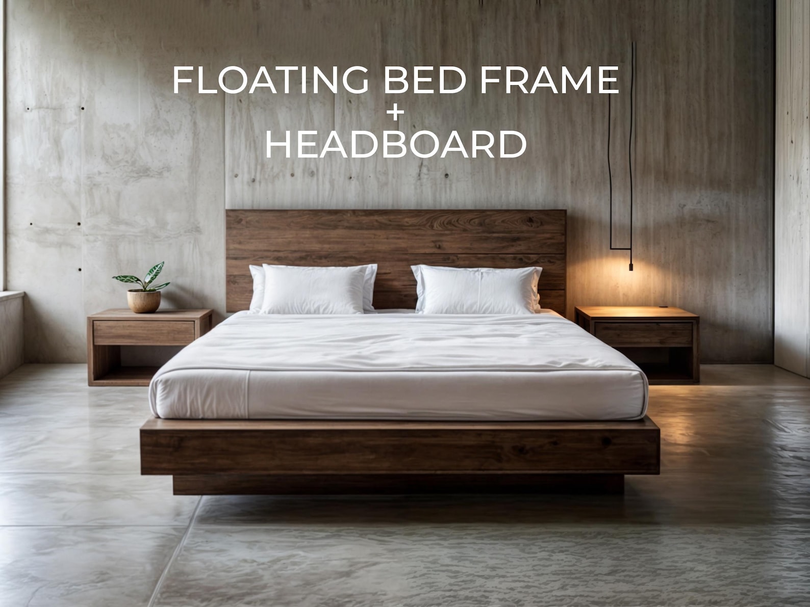 DIY Floating Bed Frame Build Plan, Twin Bed Plan, Modern Bed Frame ...