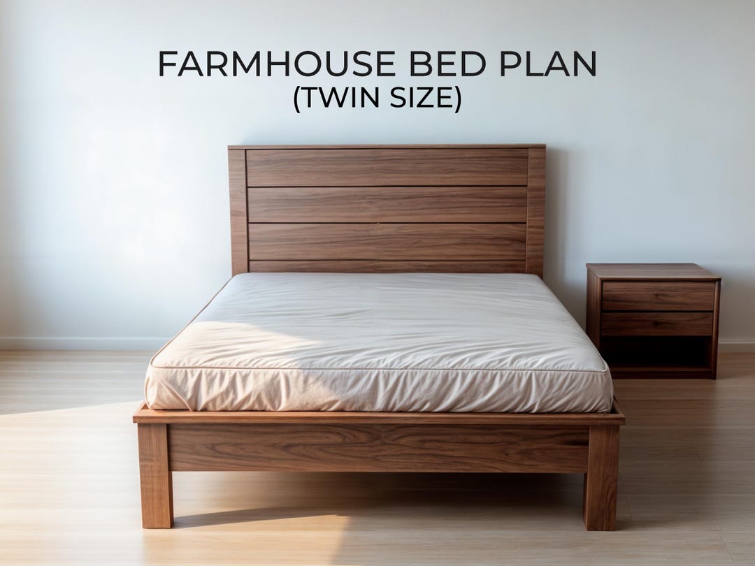 Modern Farmhouse Twin Bed Plans | Twin Size | DIY | Digital Plan | PDF ...