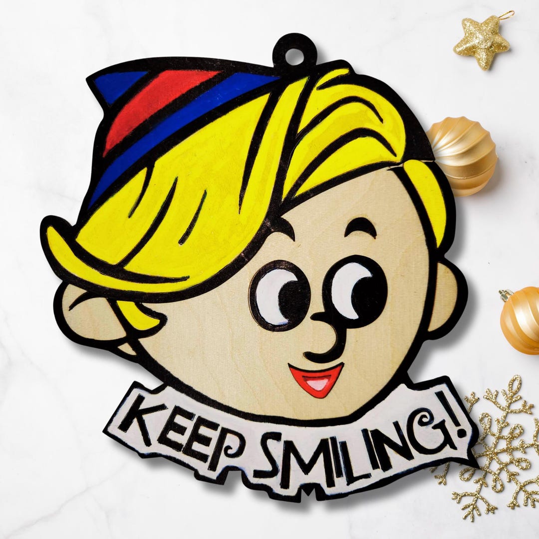 Hermey the Elf "keep Smiling" Sign - Island of Misfit Toys | Laser ...