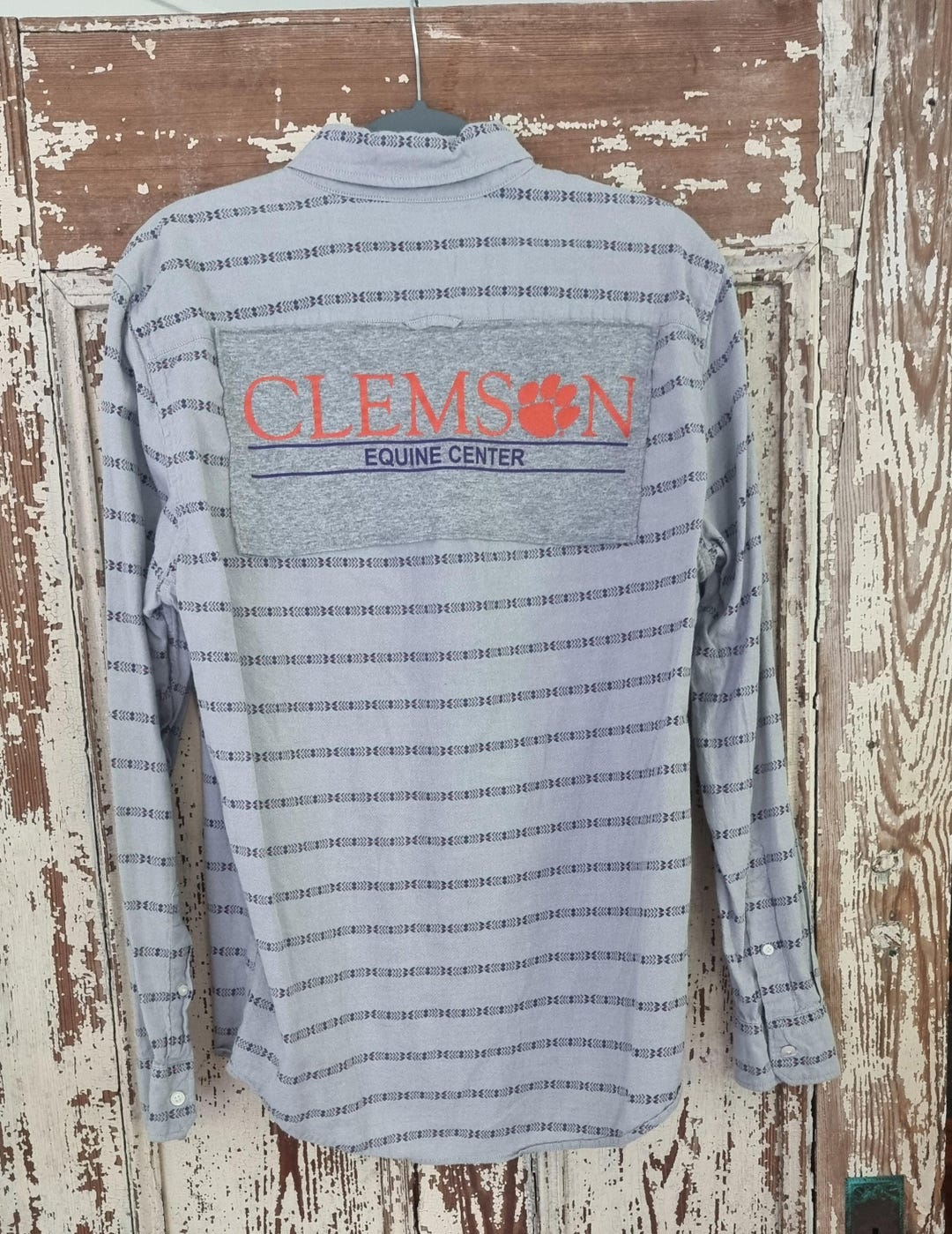 Unique Flannel With Patch on the Back, M, Clemson - Etsy