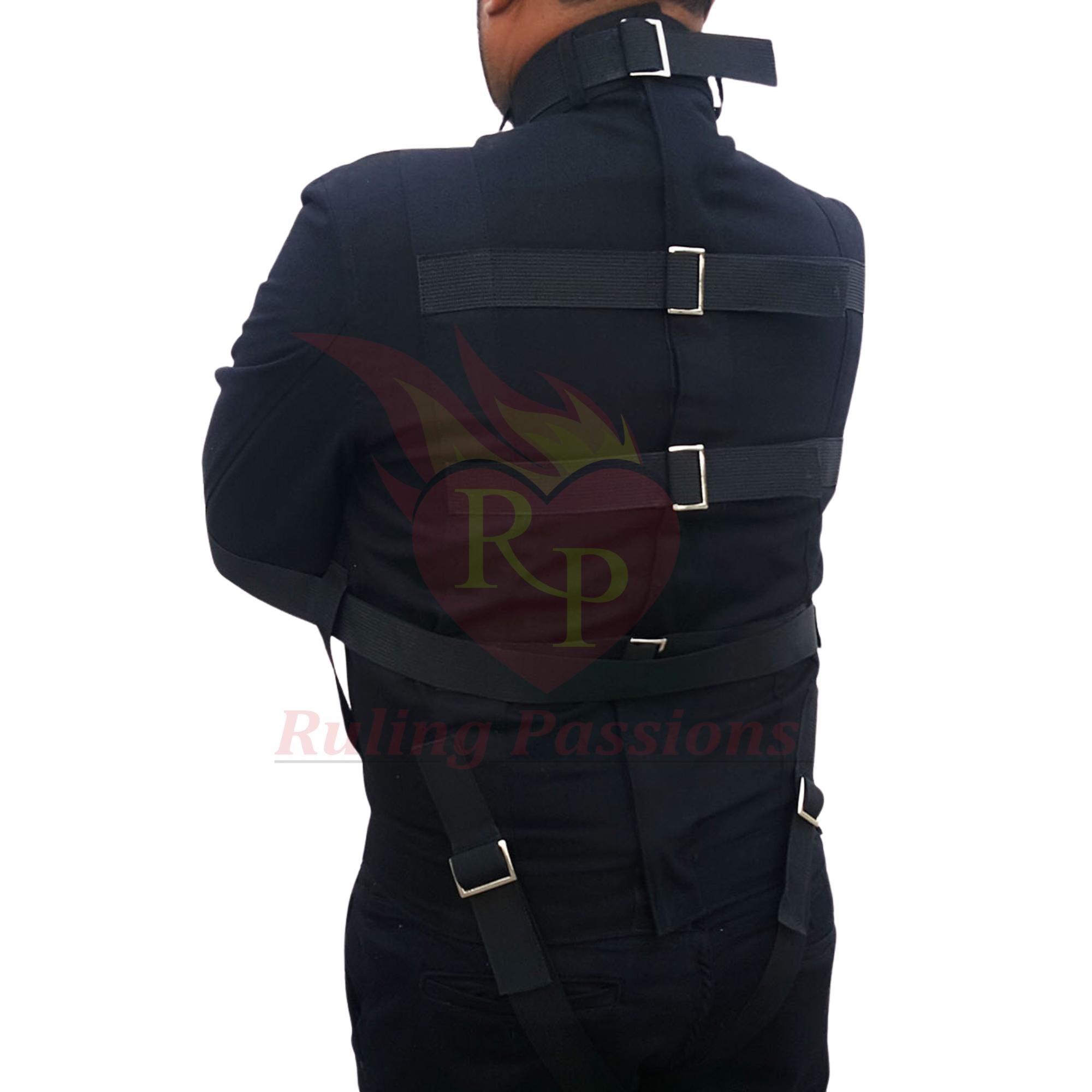 Heavy Duty Black Canvas Straitjacket BDSM Restraints - Etsy