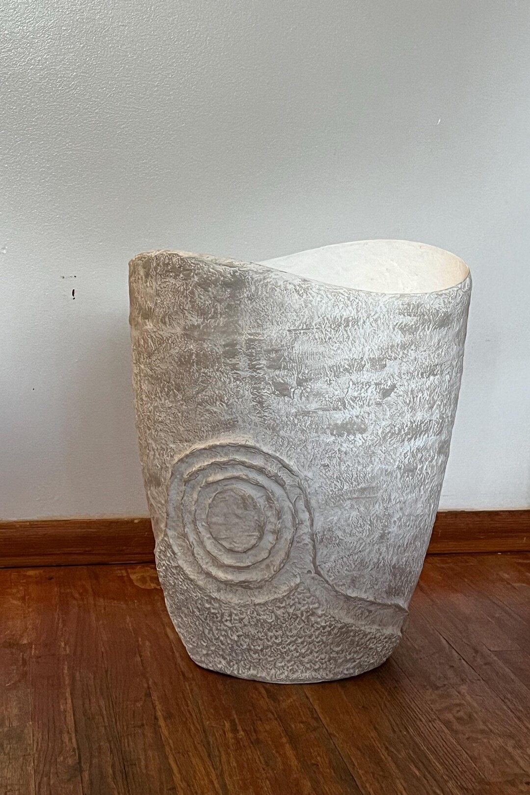 Tall Paper Mache Vase: Coastal Style Dry Flower Vessel - Etsy