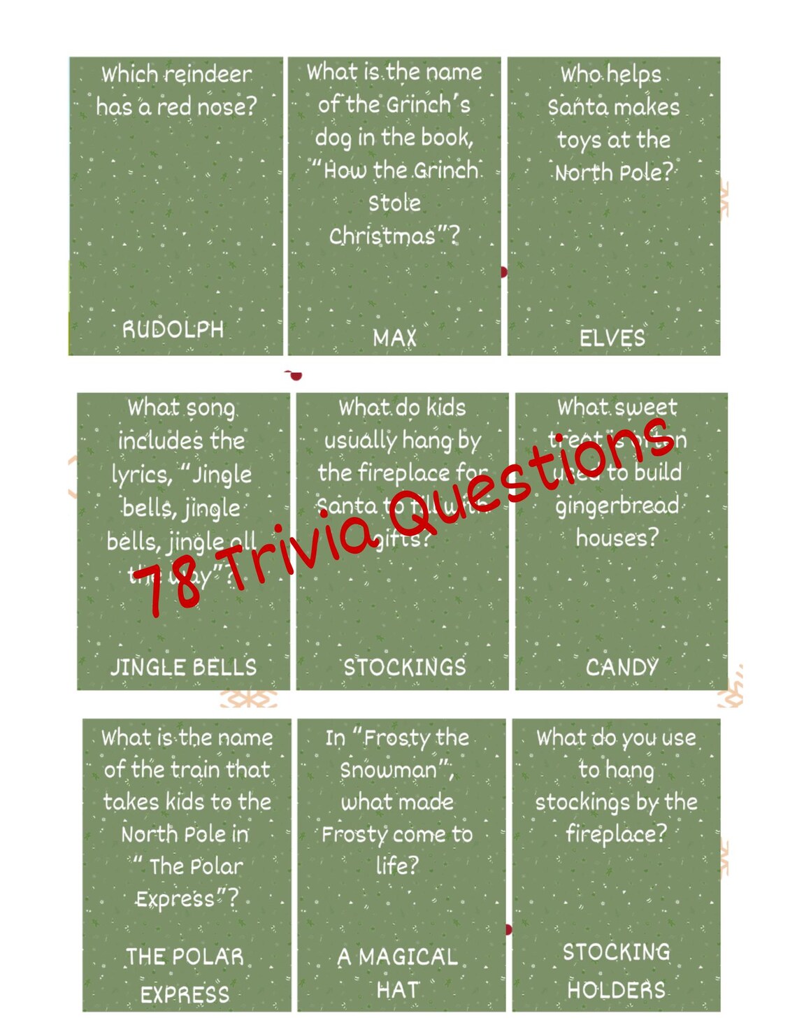 Festive Fun Printable Christmas Trivia Game for the Whole Family ...