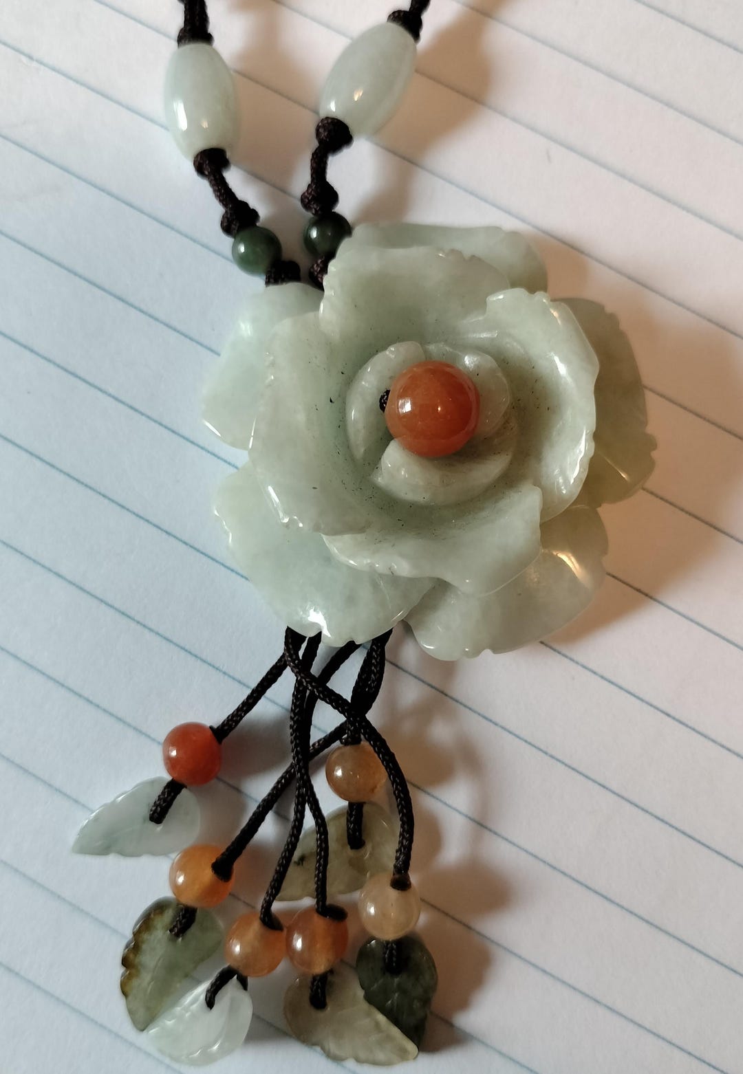 Vintage Jade Pendant Necklace - Etsy