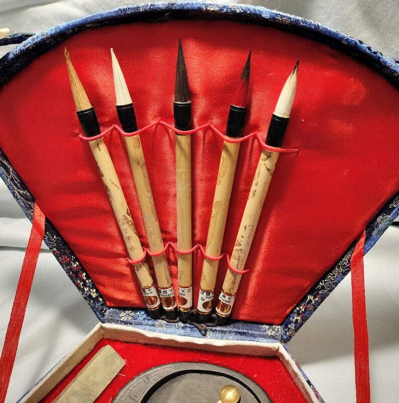 Vintage Chinese Caligraphy Set by Zhengda - Etsy