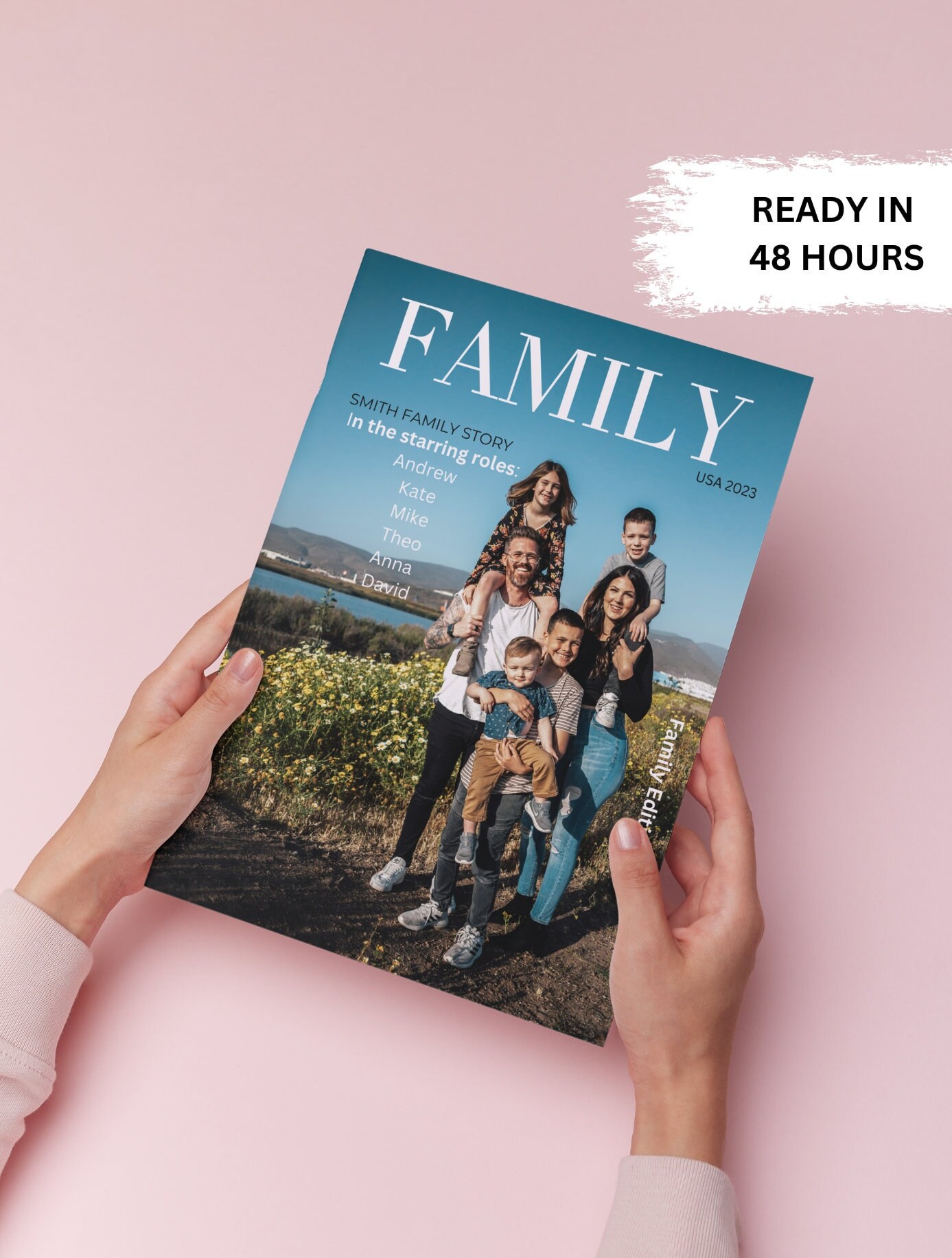 Personalized Family Memory Book Custom Family Magazine Keepsake Unique ...