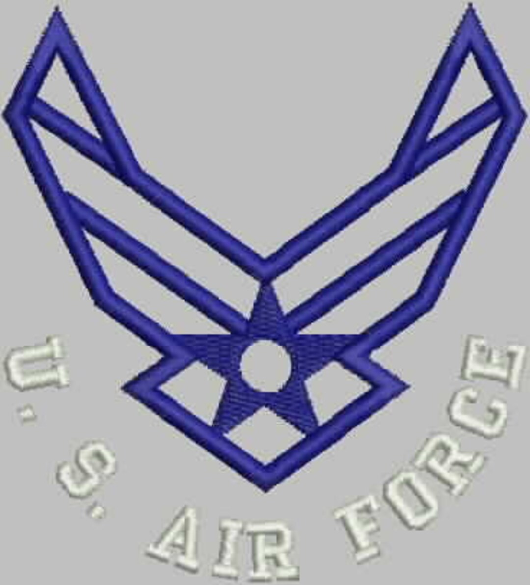 United States Air Force Outline Digitized Machine Embroidery Design ...
